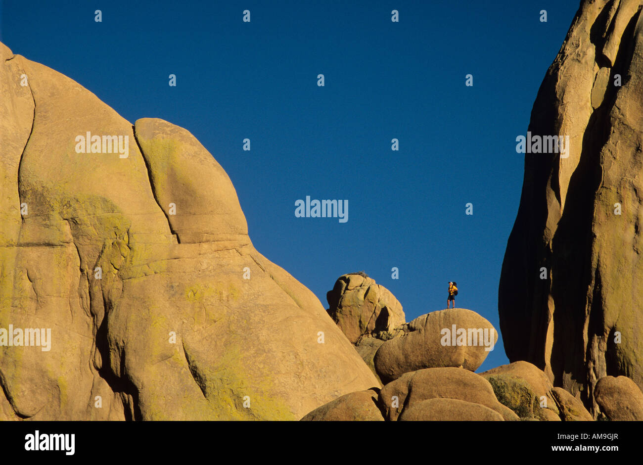Hiker in the Cochise Stronghold, Dragoon Mountains near Tombstone ...