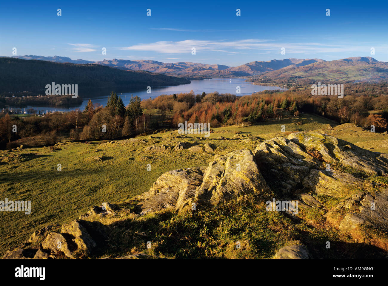Lake Windermere and fells taken from Brantfell, The Lake District ...