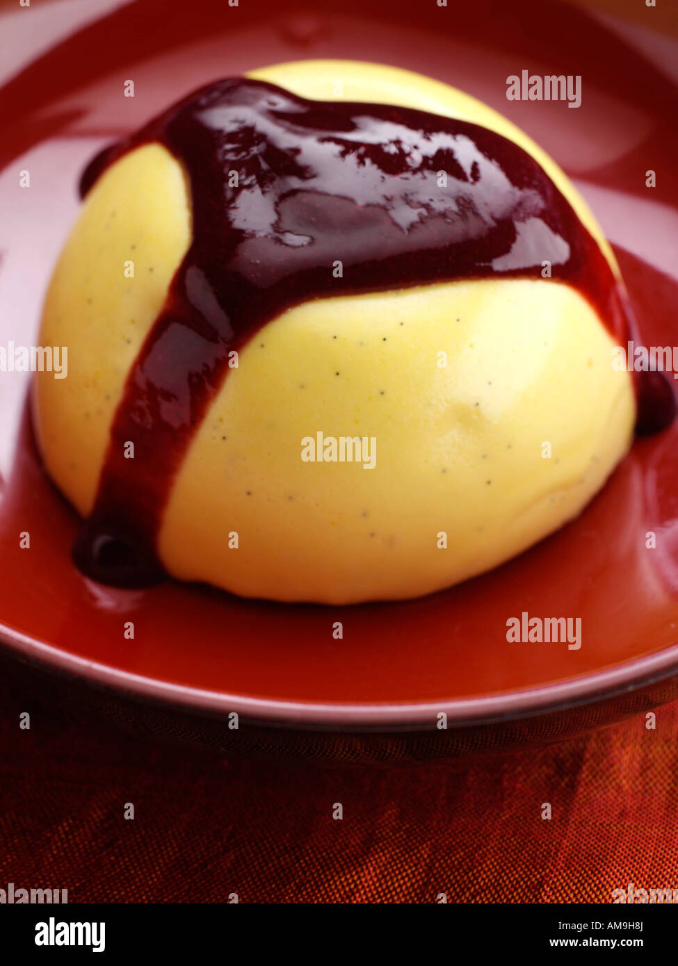 Italian panna cotta dessert gourmet editorial food Stock Photo - Alamy