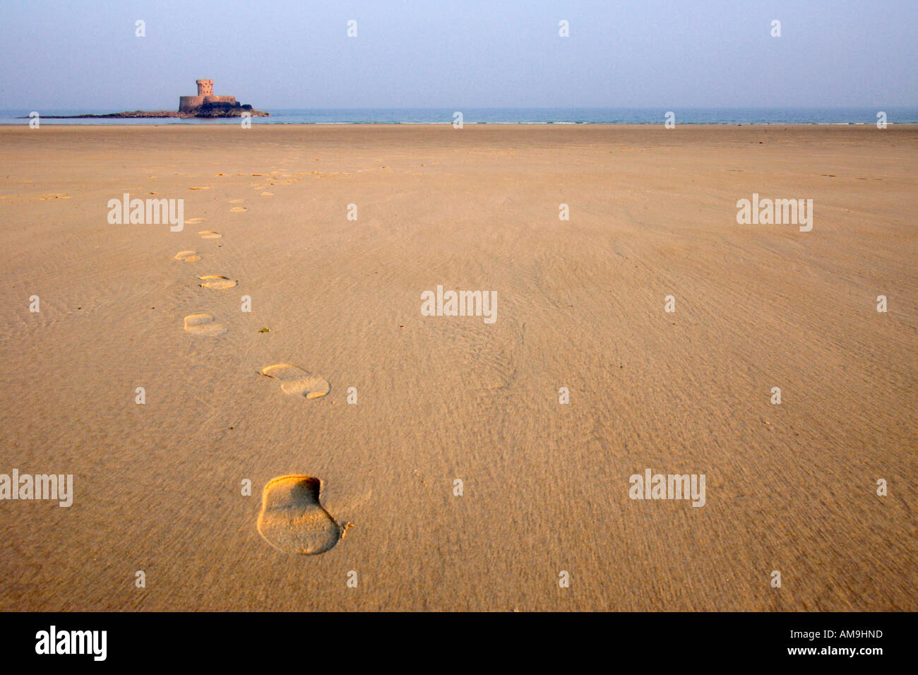 Sea fort at St Ouen s bay, Jersey Stock Photo - Alamy
