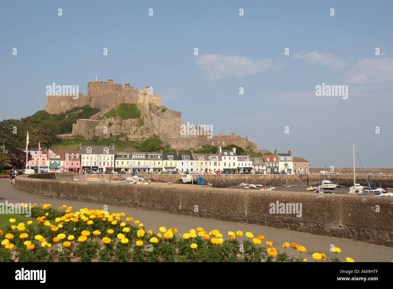 Gorey castle on the East coast of Jersey Stock Photo - Alamy