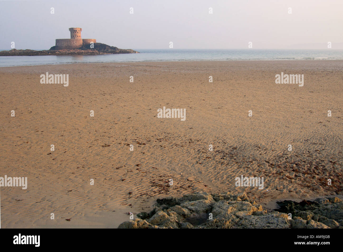 Sea fort at St Ouen s bay, Jersey Stock Photo - Alamy