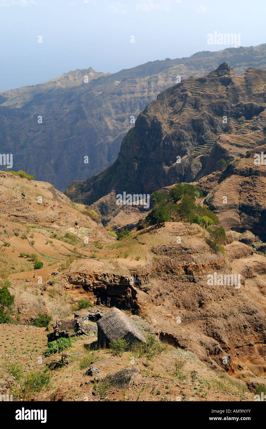 Cape Verde, Santo Antao Island, landscape along Estrada da corda (Rope ...