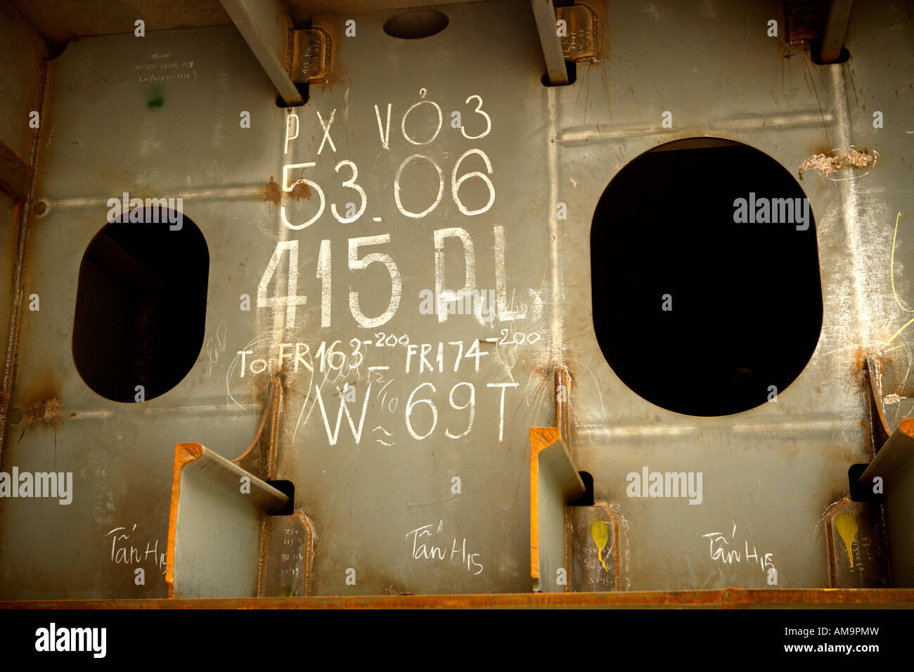 Steelwork Shipbuilding Ha Long Ship Yard North Vietnam Asia Stock Photo ...