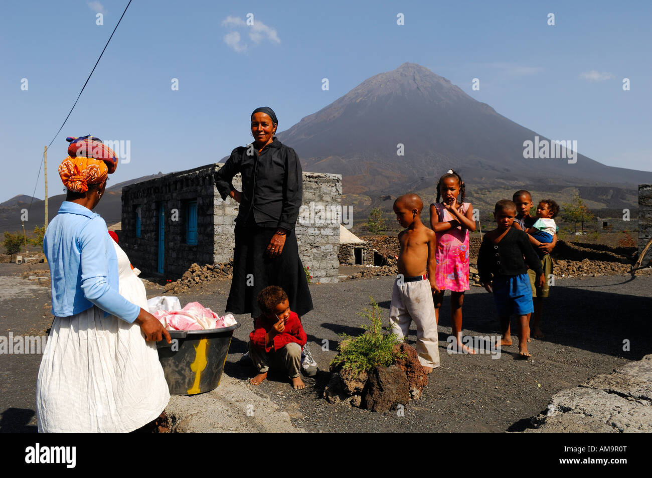 Cape Verde, Fogo Island, Cha das Caldeiras inhabitants, Pico Volcano (9 ...