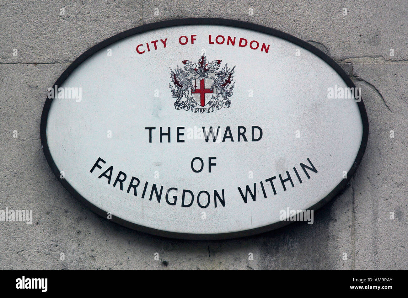 A sign in London The Ward of Farringdon Within Stock Photo - Alamy