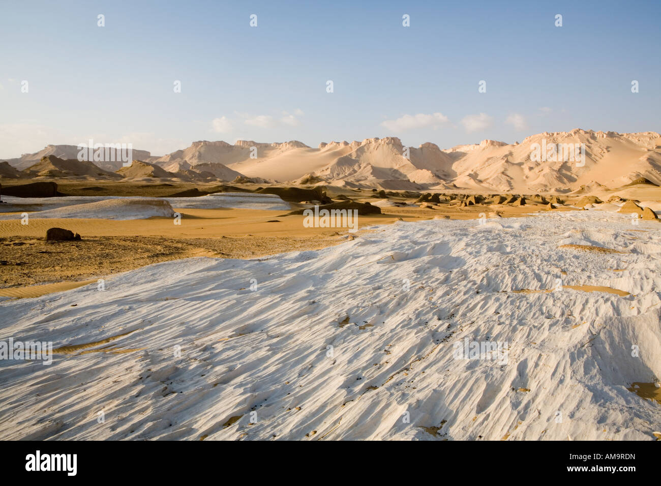 White limestone intrusion on edge of yardang field Dakhla Oasis , Egypt ...