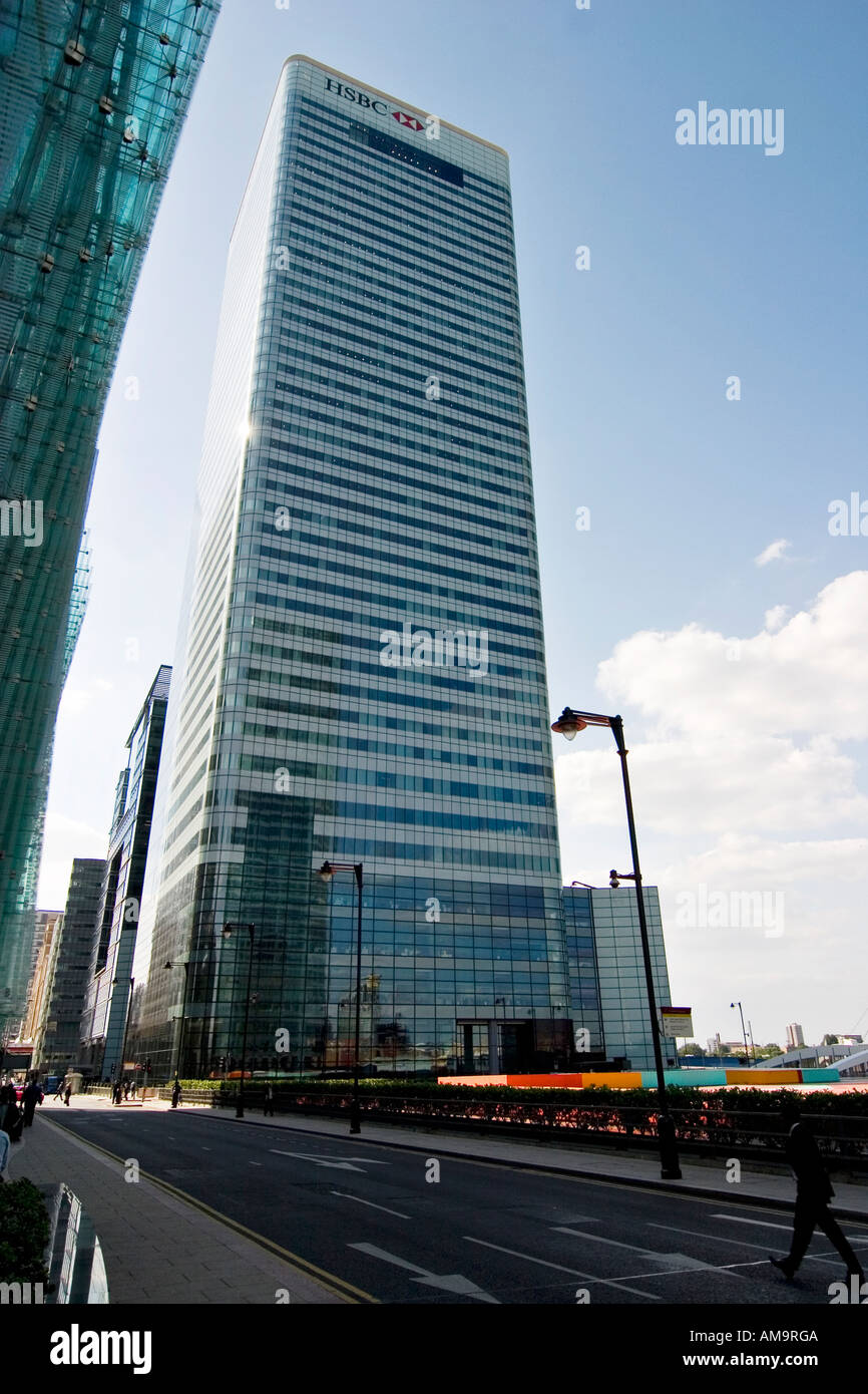 HSBC UK headquarters 8 Canada Square Canary Wharf London Designed by Sir Norman Foster Stock ...