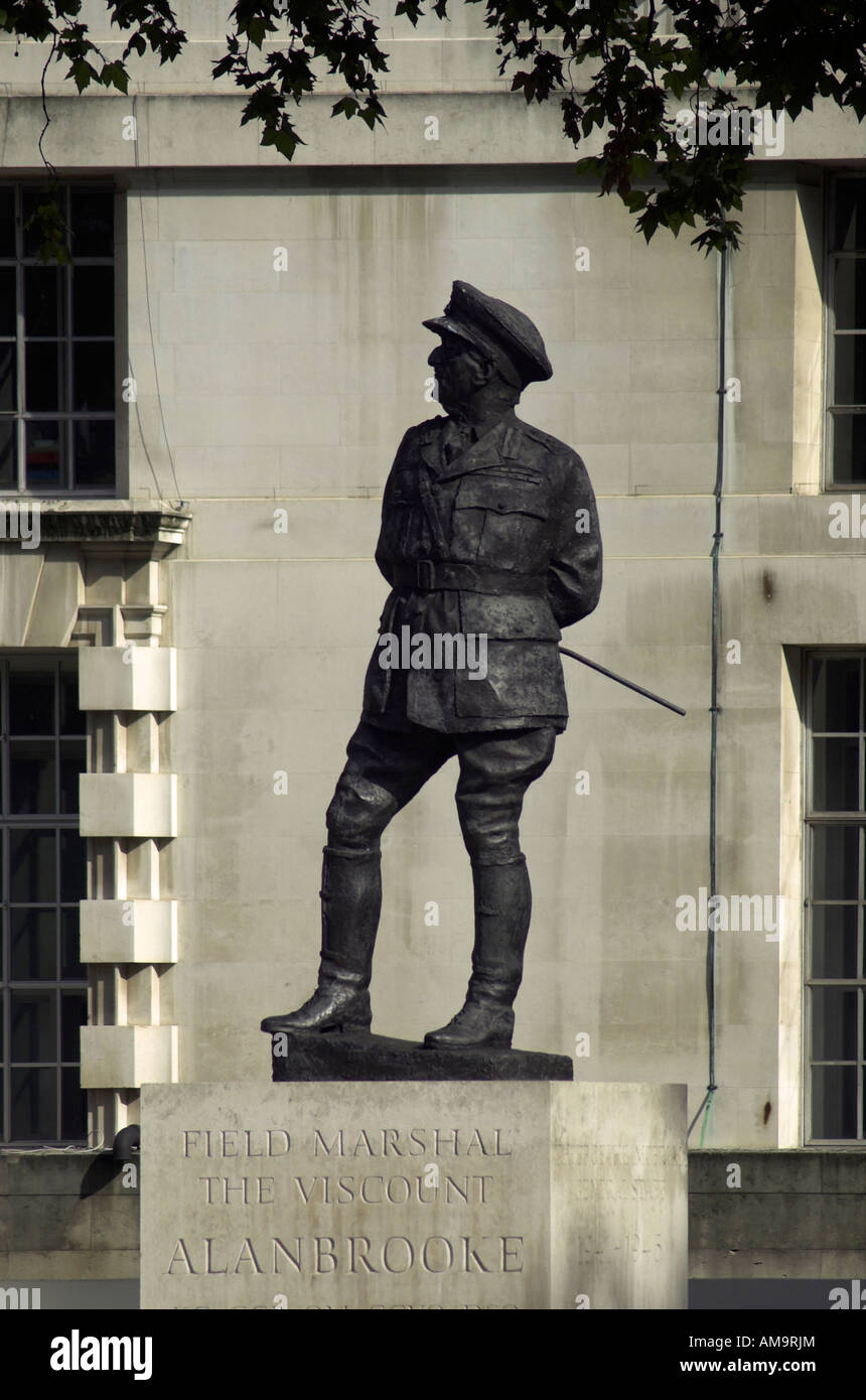 The statue of Alan Brooke in London Whitehall Stock Photo - Alamy