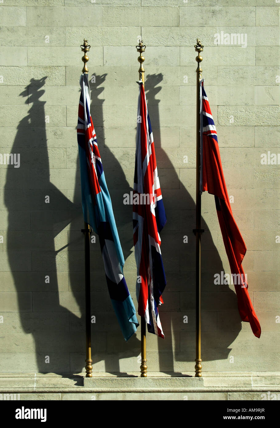 Three flags at the Cenotaph in London Stock Photo - Alamy