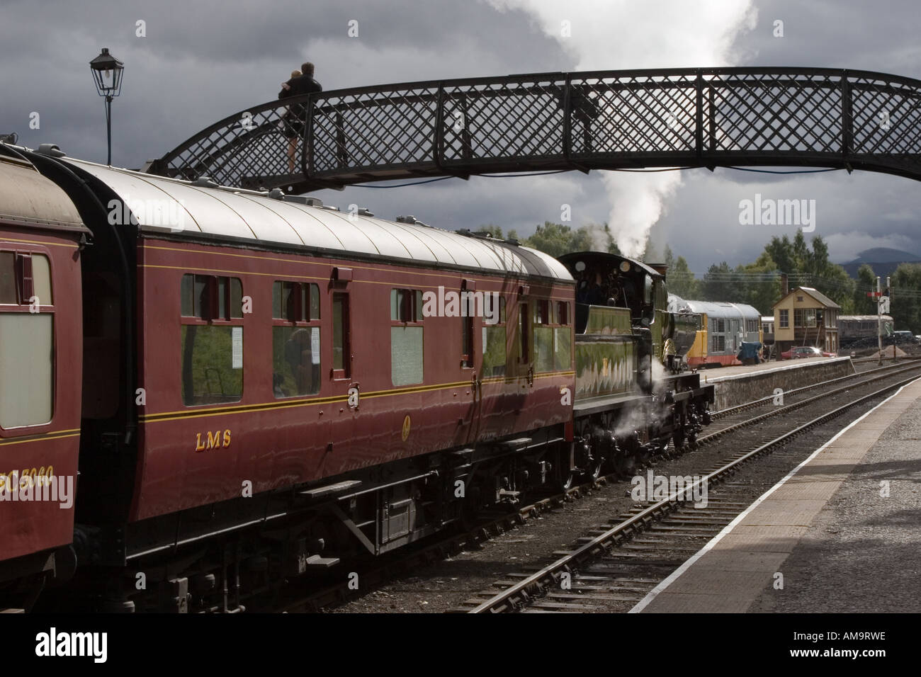 Restored steam train; Locomotive on the Strathspey Steam heritage ...