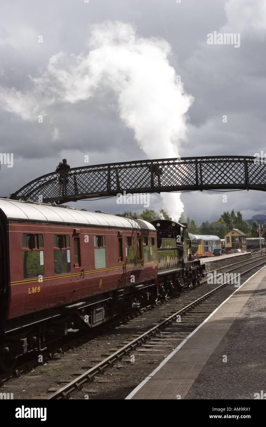 Restored steam train; Locomotive on the Strathspey Steam heritage ...
