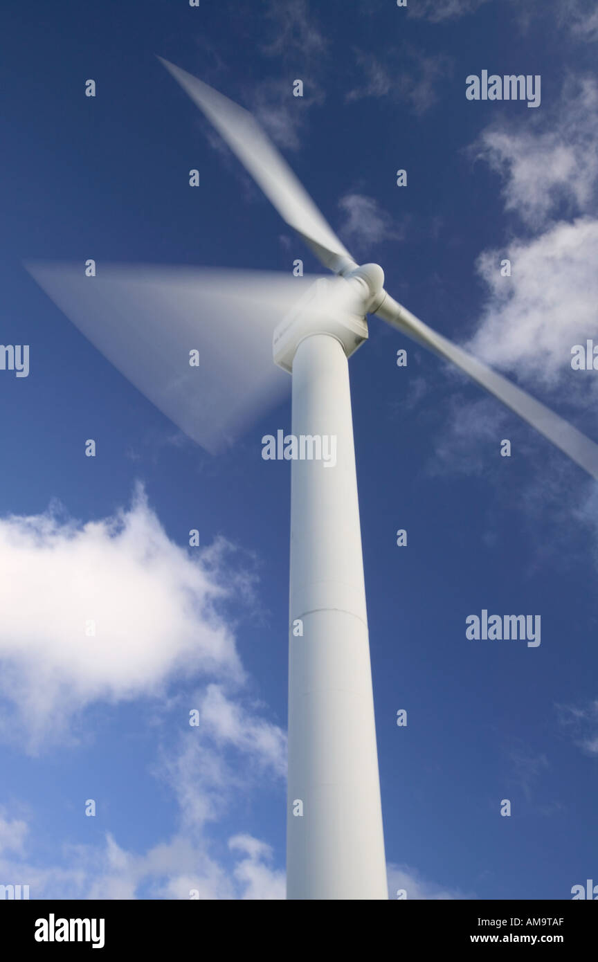 wind turbine on the moors between Burnley and Hebden Bridge Stock Photo ...