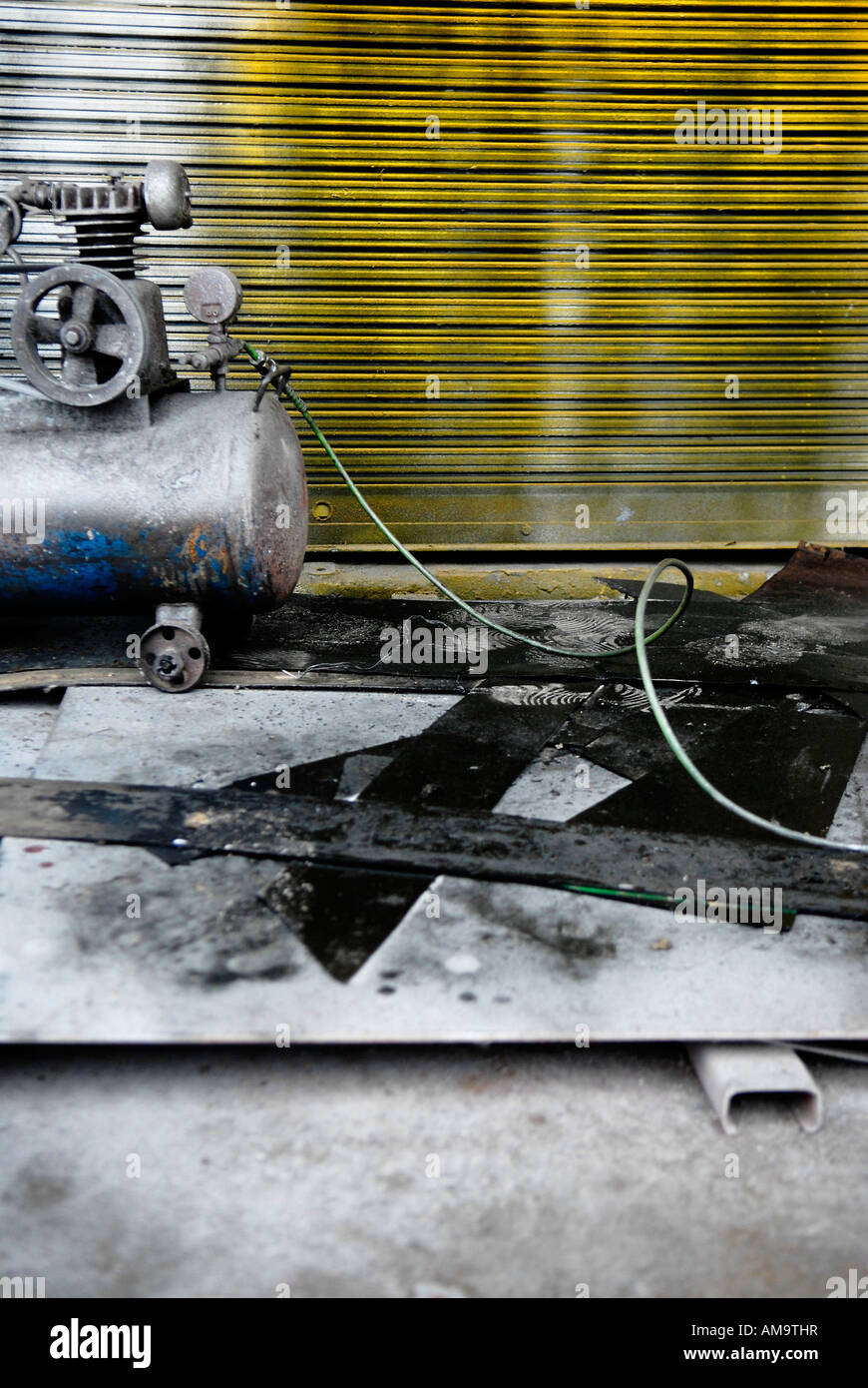 spray shop compressor Stock Photo - Alamy