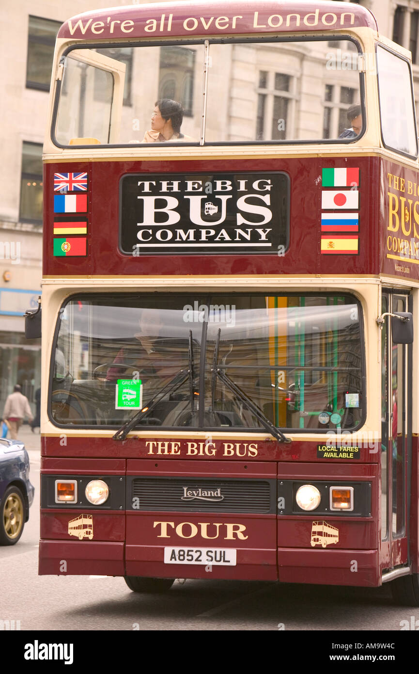 a tour bus in london Stock Photo - Alamy