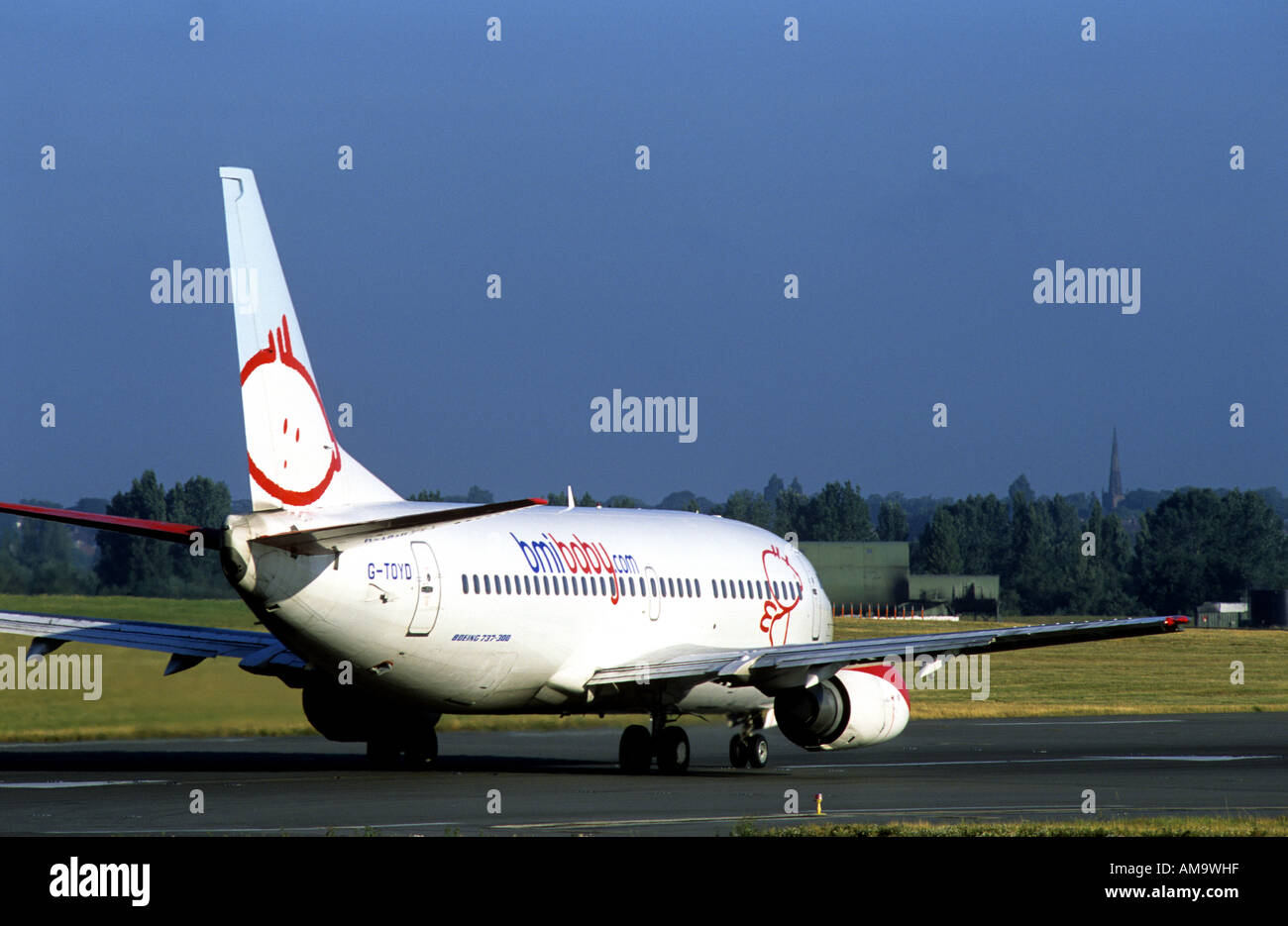 bmi Baby Boeing 737 aircraft about to take off at Birmingham ...