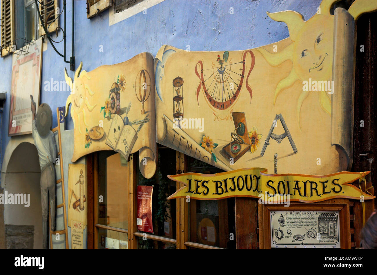 A sundial shop in Briancon Stock Photo - Alamy