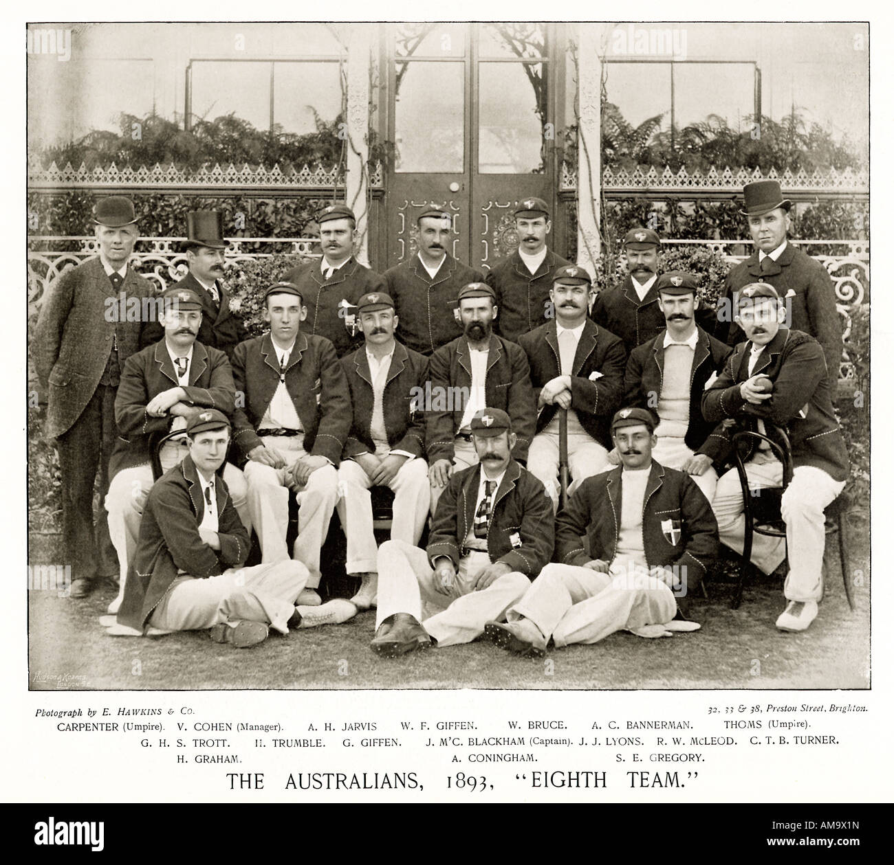 Australia 1893 team photo of the Eighth Australian cricketers captained ...