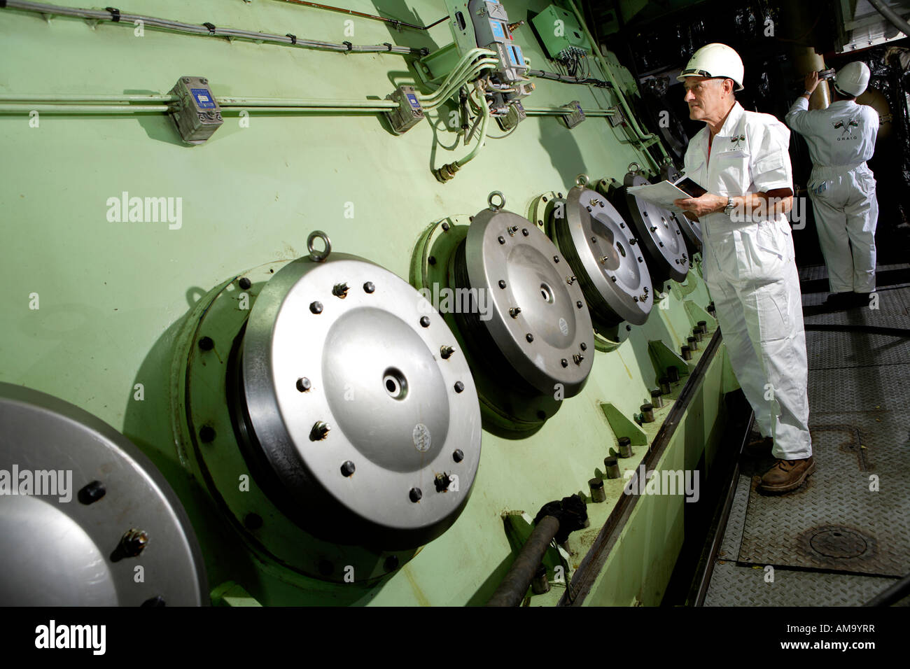 Ship s engine room Shipbuilding Ha Long Ship Yard North Vietnam Asia ...