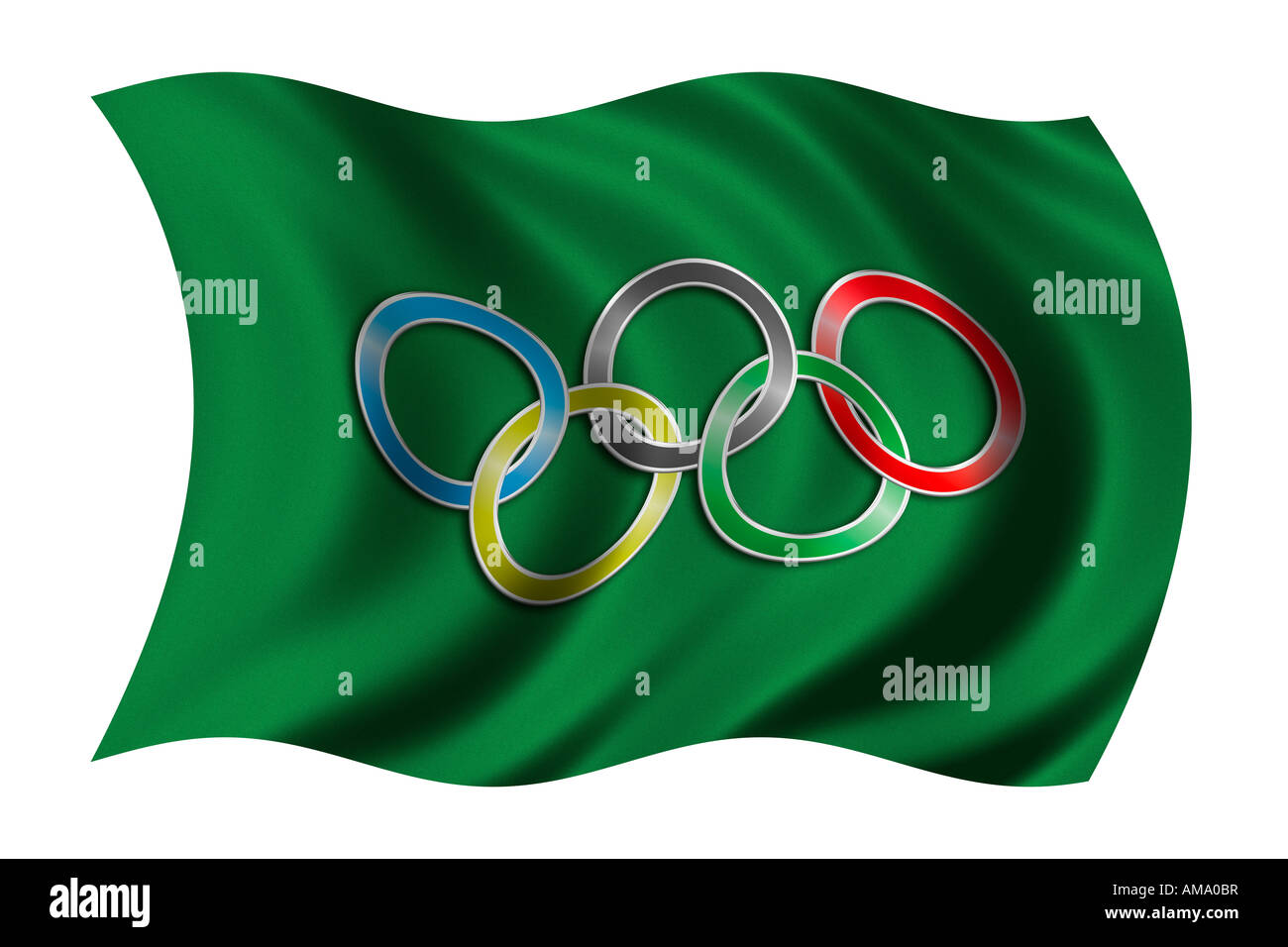 Flag of Libya with olympic symbol Stock Photo - Alamy