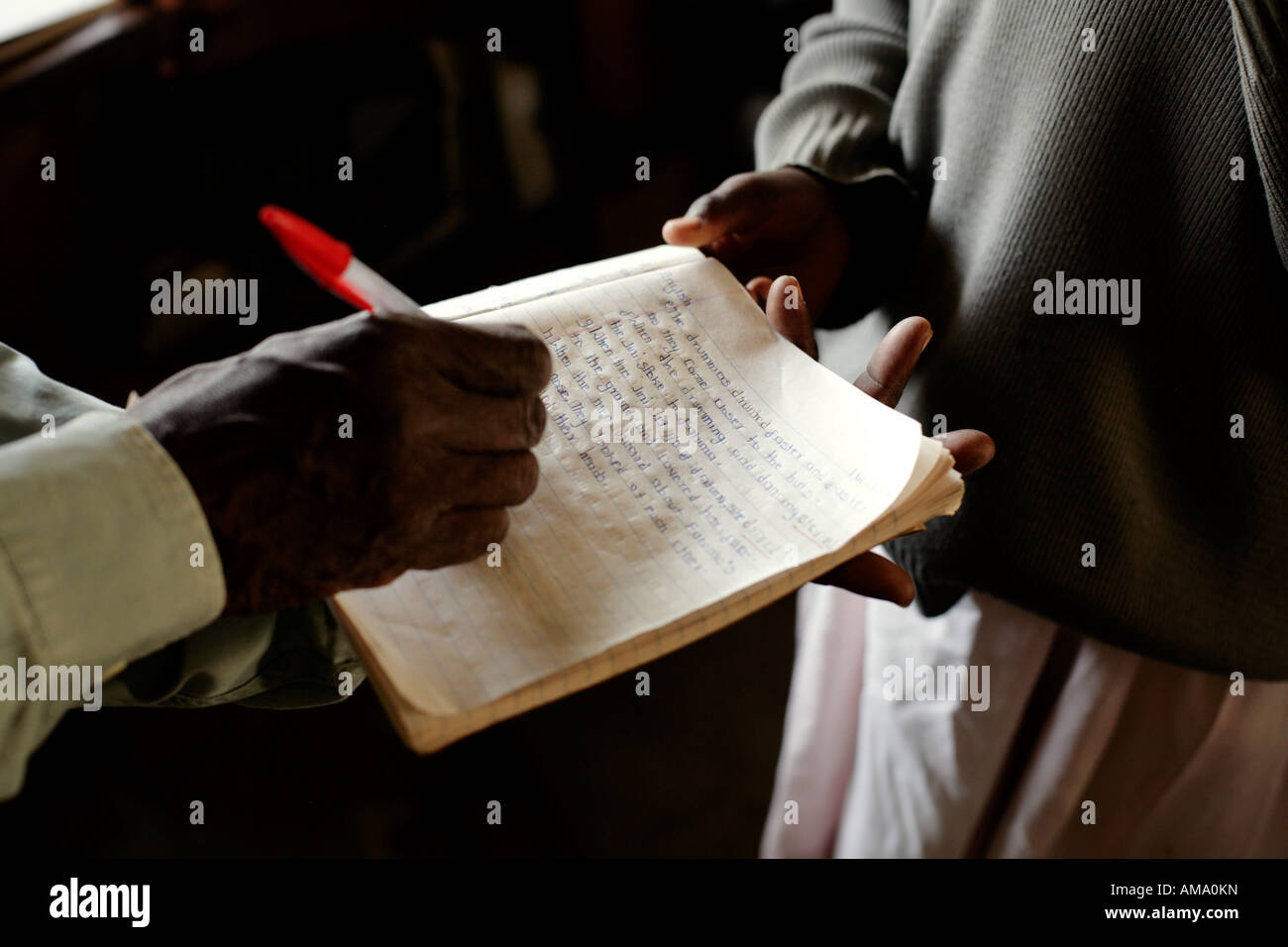 Work corrected in red pen hi-res stock photography and images - Alamy