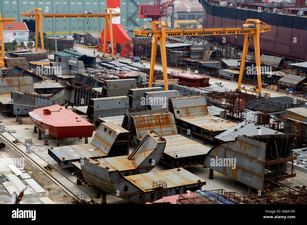 Shipbuilding Ha Long Ship Yard North Vietnam Asia Stock Photo - Alamy