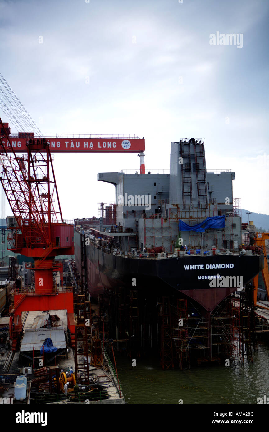 Shipbuilding Ha Long Ship Yard North Vietnam Asia Stock Photo - Alamy