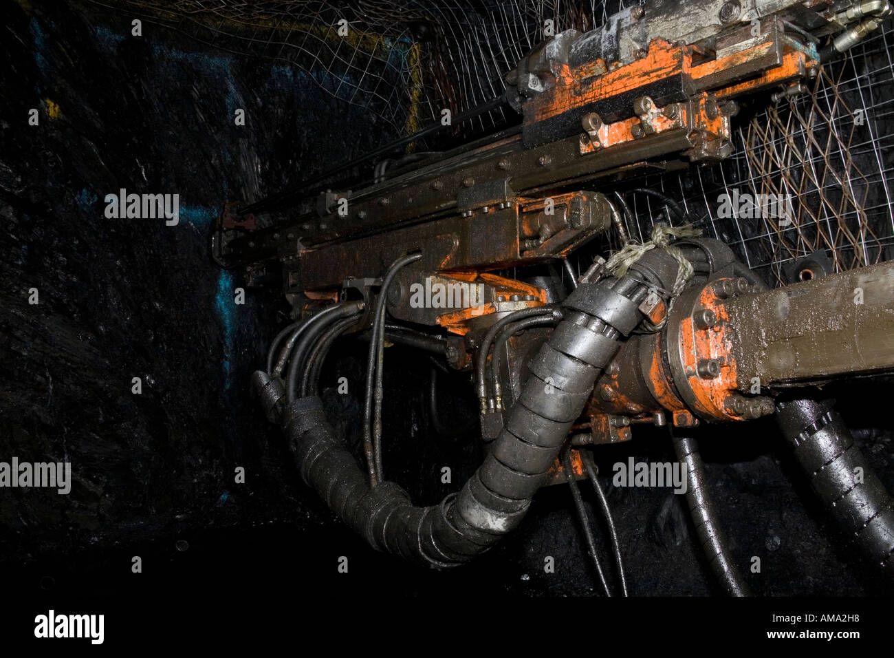 Drilling arm of Jumbo mining vehicle Eskay Creek gold mine BC Stock ...