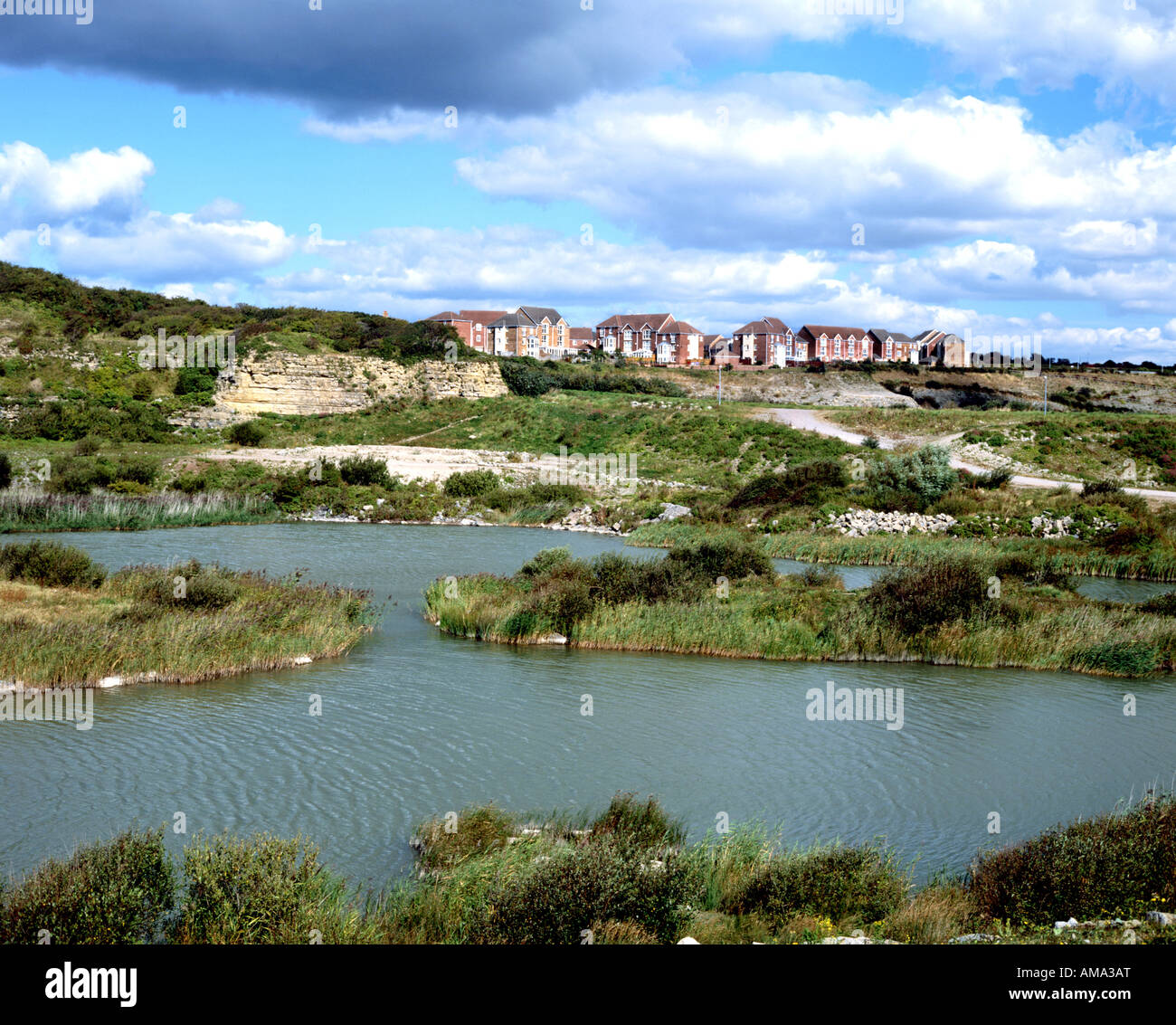 new housing estate in disused quarry rhoose vale of glamorgan south ...