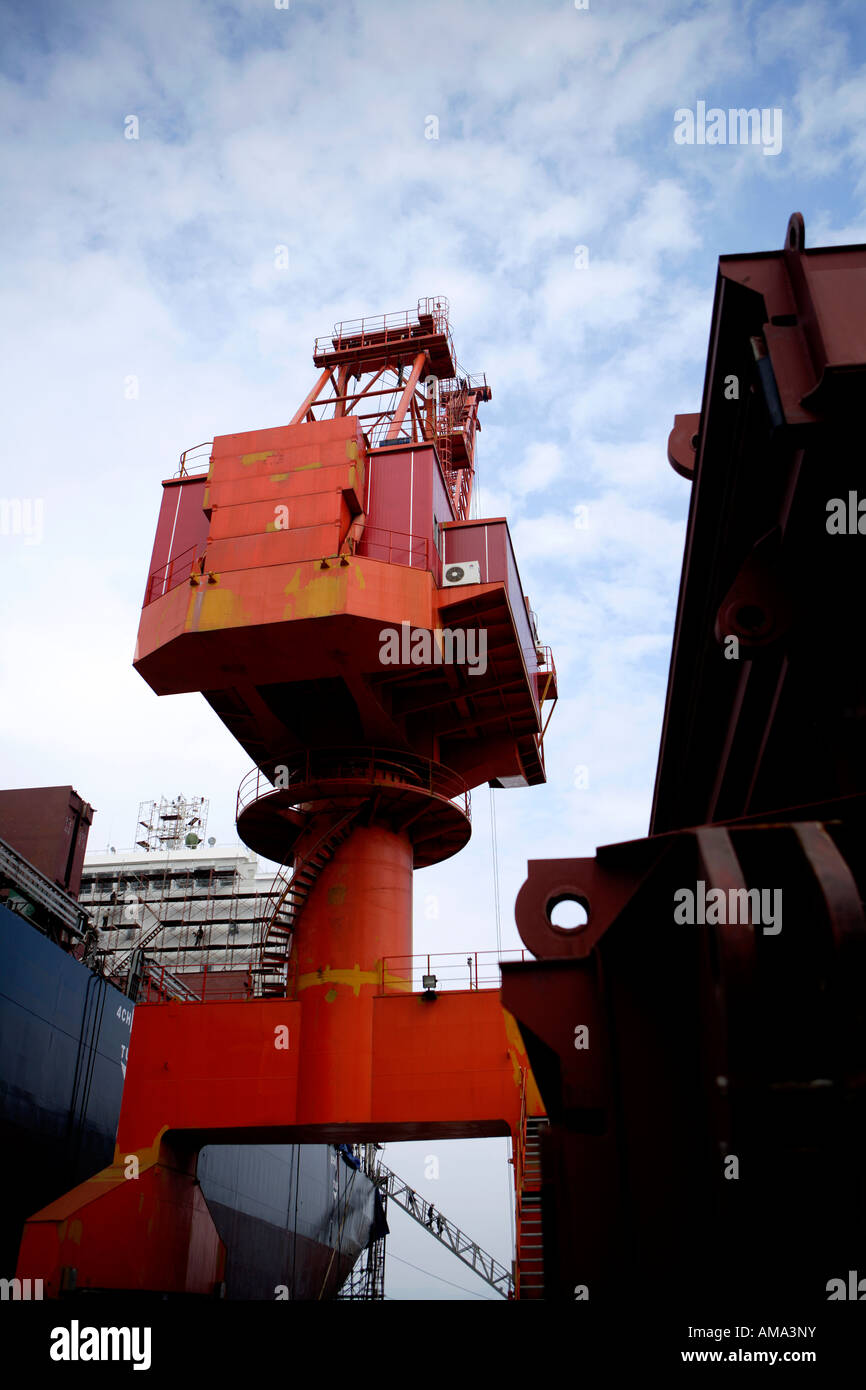 Crane Shipbuilding Ha Long Ship Yard North Vietnam Asia Stock Photo - Alamy
