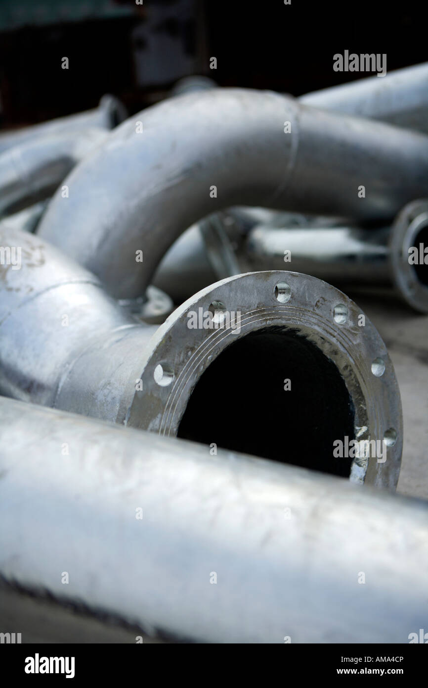 Steel pipework Shipbuilding Ha Long Ship Yard North Vietnam Asia Stock ...
