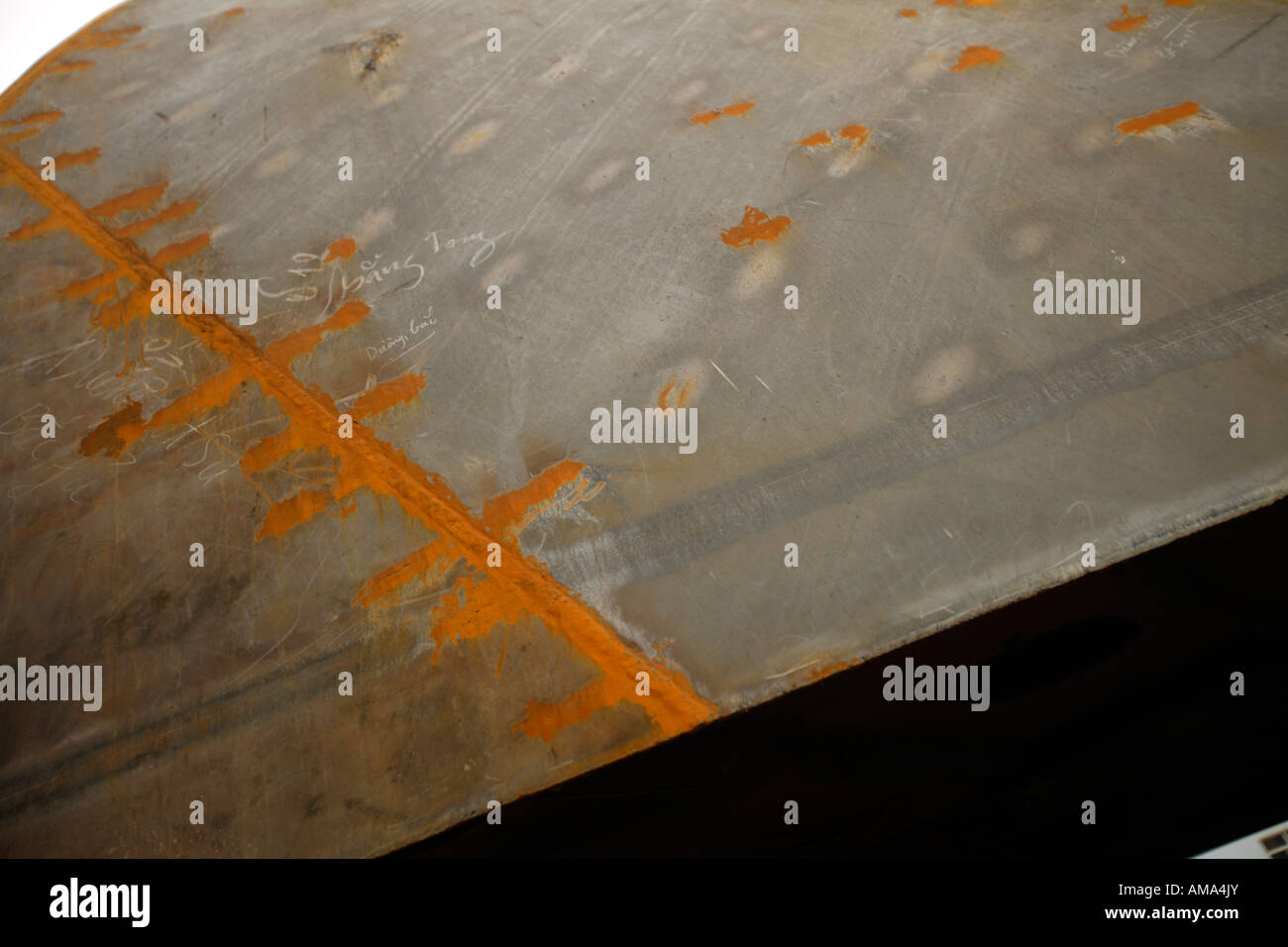 Sheet Steel Shipbuilding Ha Long Ship Yard North Vietnam Asia Stock ...