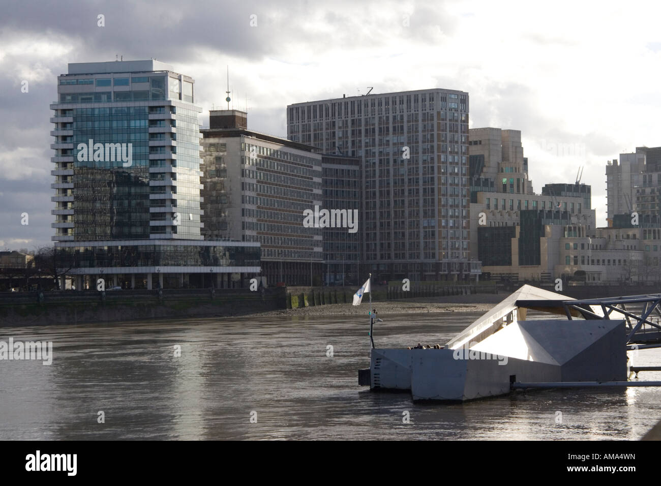 Riverside buildings, Thames, London Stock Photo - Alamy