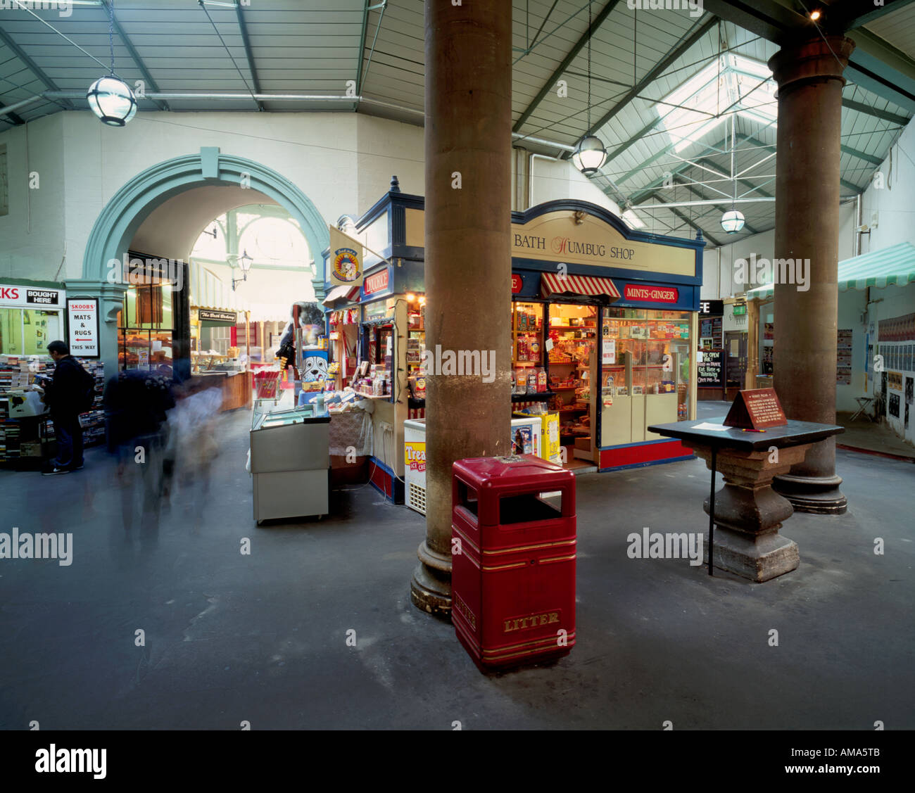 Inside of a shopping centre Bath England Stock Photo - Alamy