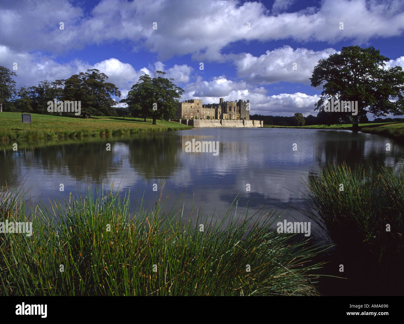 Raby Castle and lake Staindrop County Durham England Stock Photo - Alamy