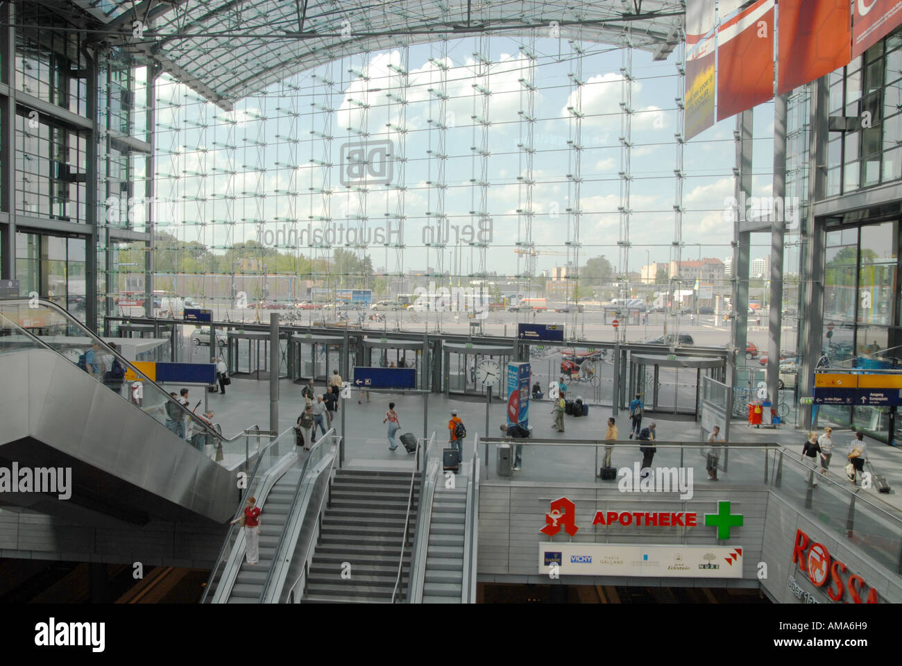 GERMANY INTERIOR OF THE NEW HAUPTBAHNHOF TRAIN TERMINAL IN BERLIN Photo ...