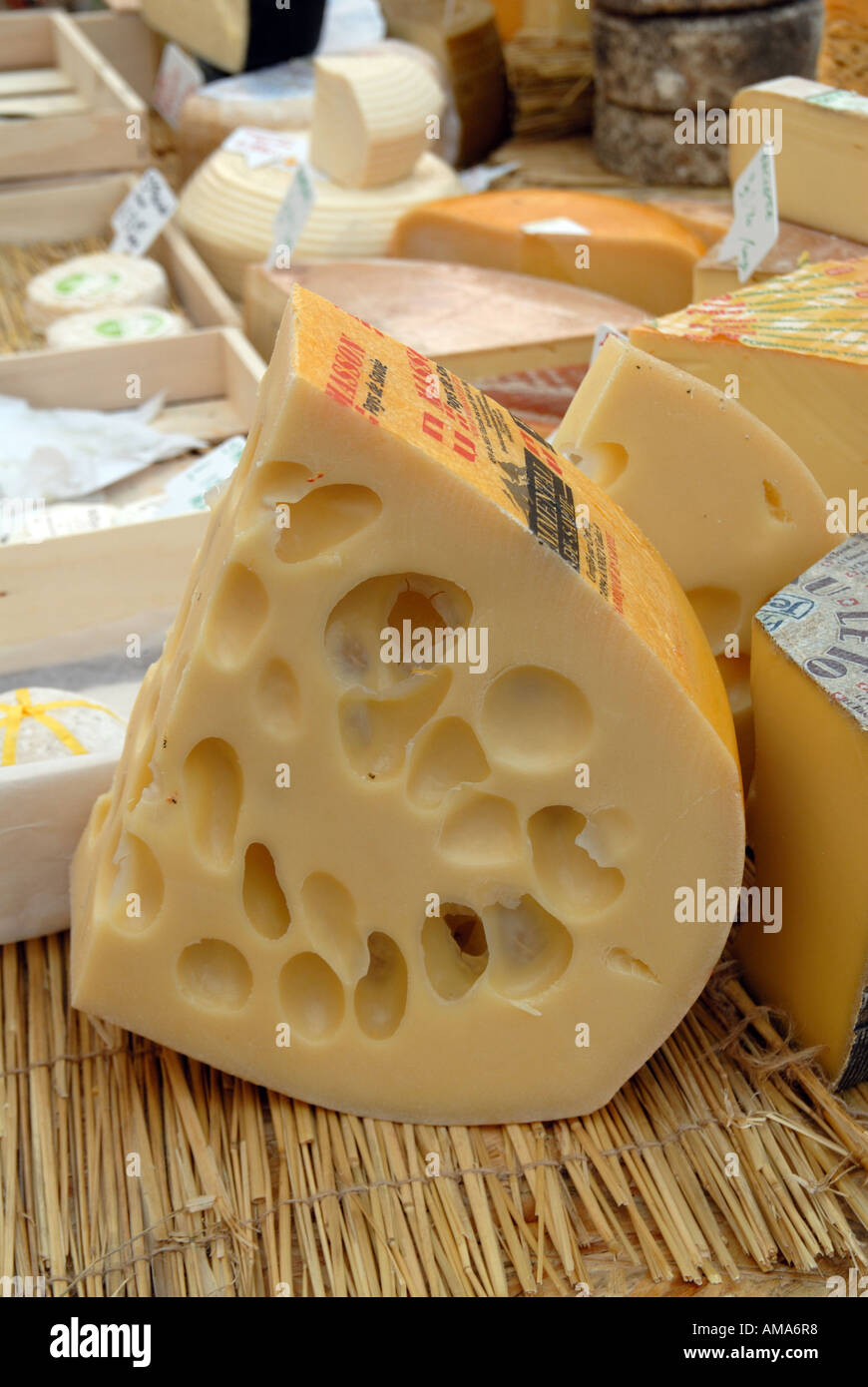 UK CHEESE FOR SALE AT AT BROADWAY MARKET IN LONDON Photo © Julio ...