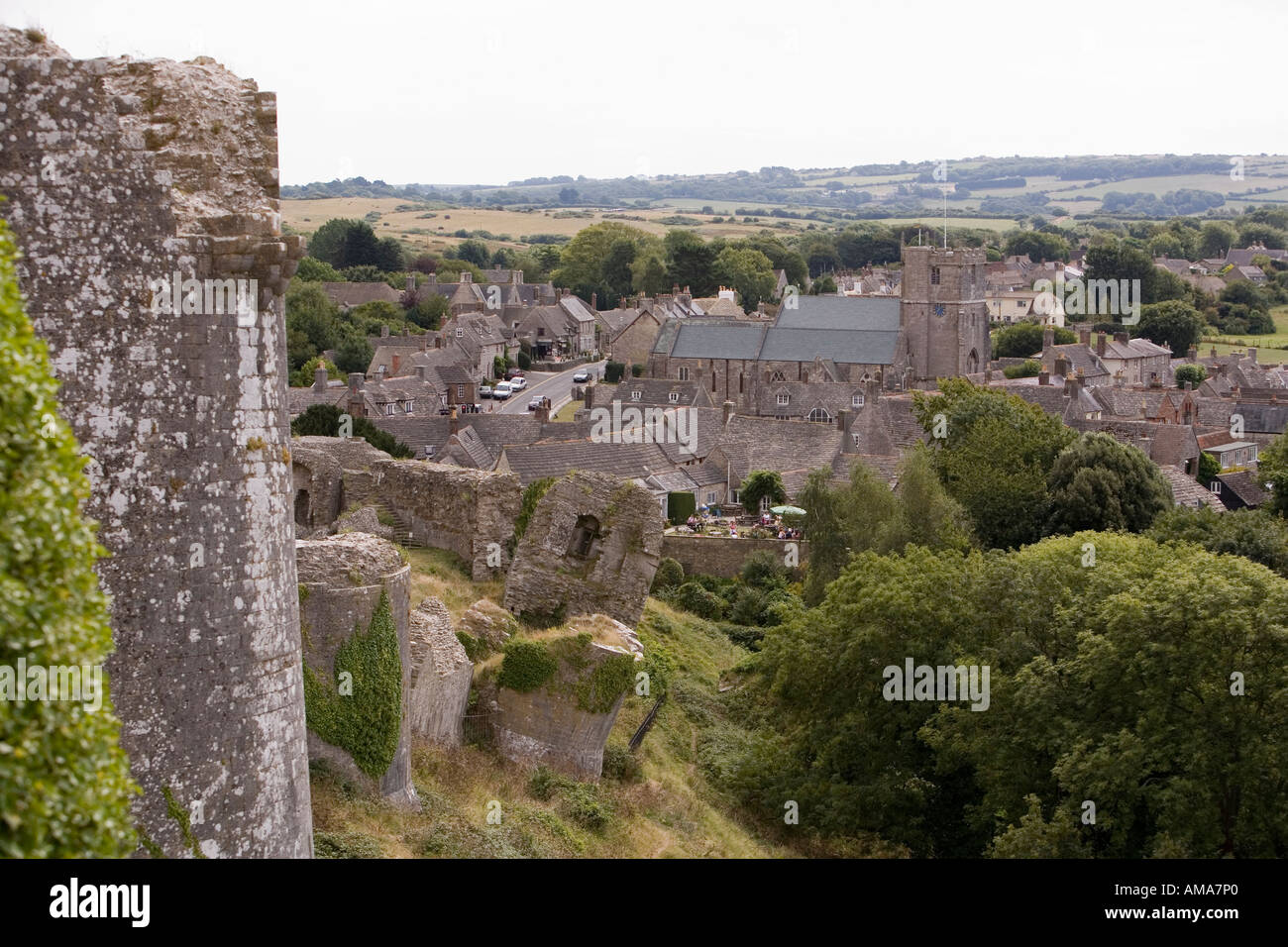 Plan of corfe castle hi-res stock photography and images - Alamy