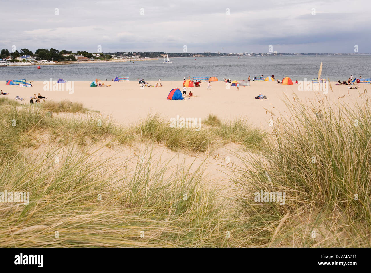UK Dorset Studland Bay Shell Bay Beach and Sandbanks head Stock Photo ...