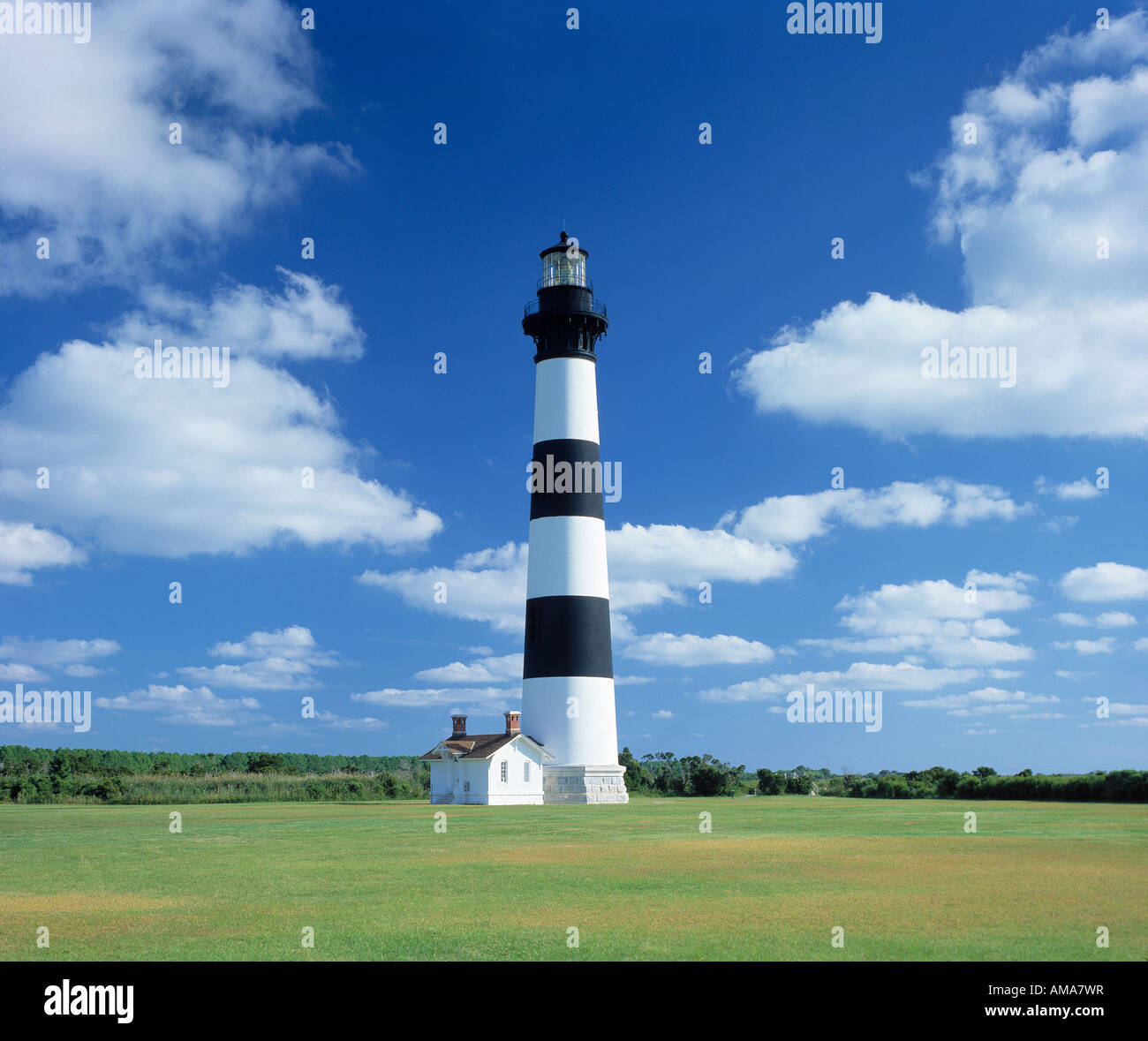 Lighthouse in Field Stock Photo - Alamy