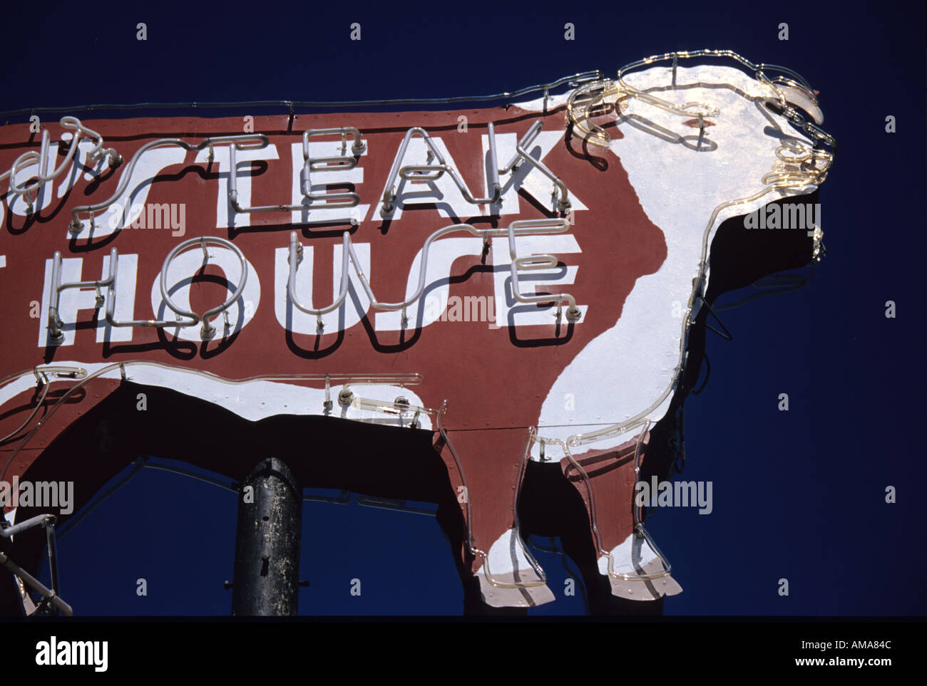 Steak Housel Sign Williams Arizona USA Stock Photo - Alamy
