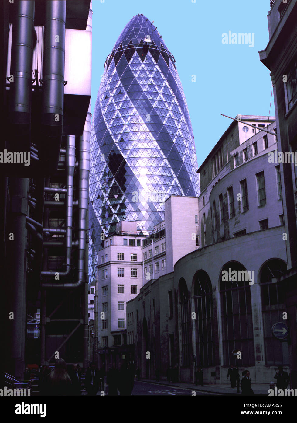 Gherkin Building London Swiss Re Building Stock Photo - Alamy