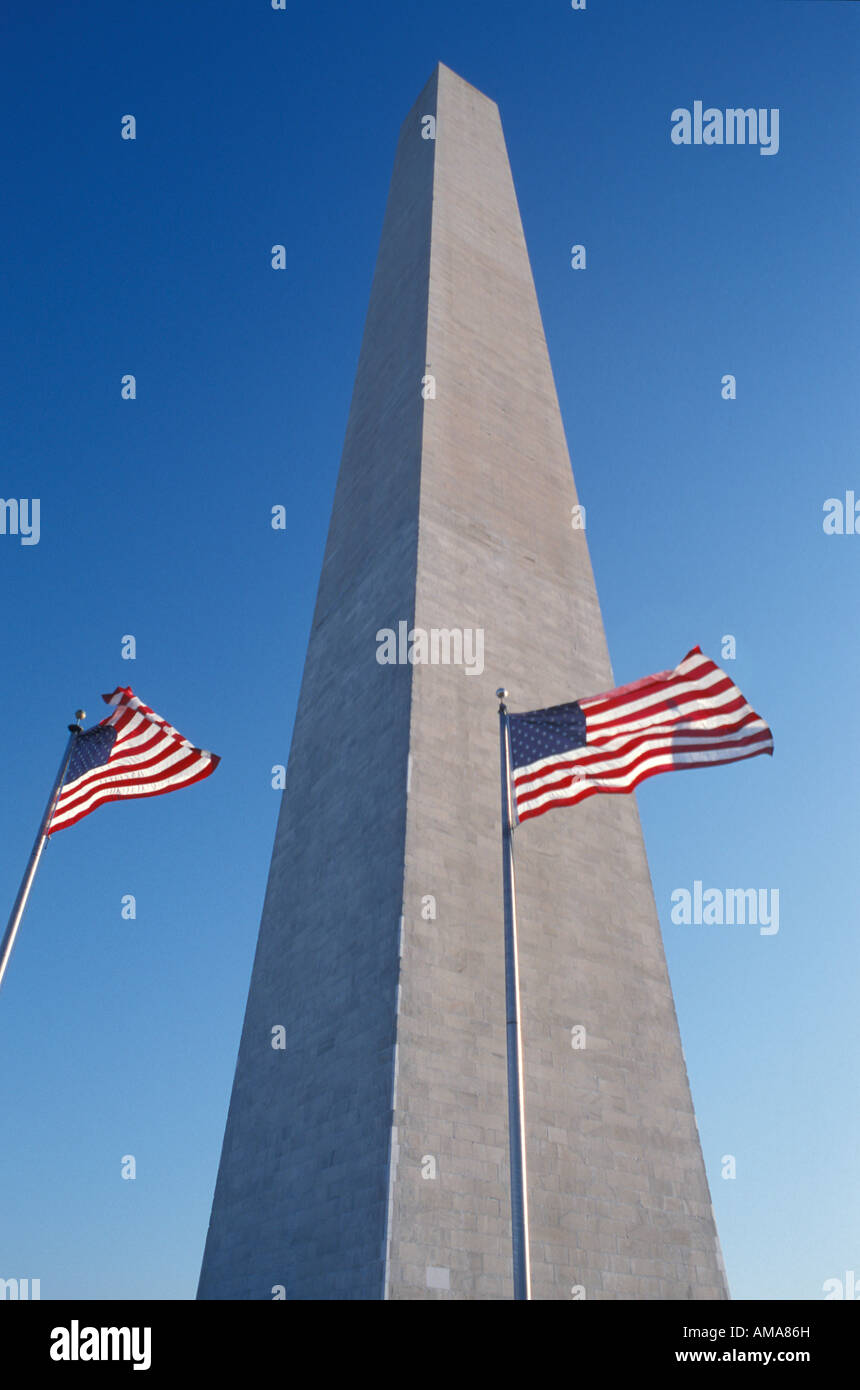 Washington Monument, Flags, Washington DC Stock Photo - Alamy