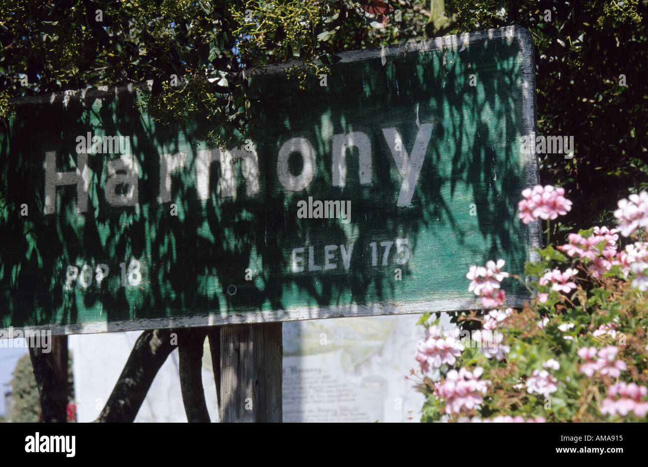 harmony sign california Stock Photo - Alamy