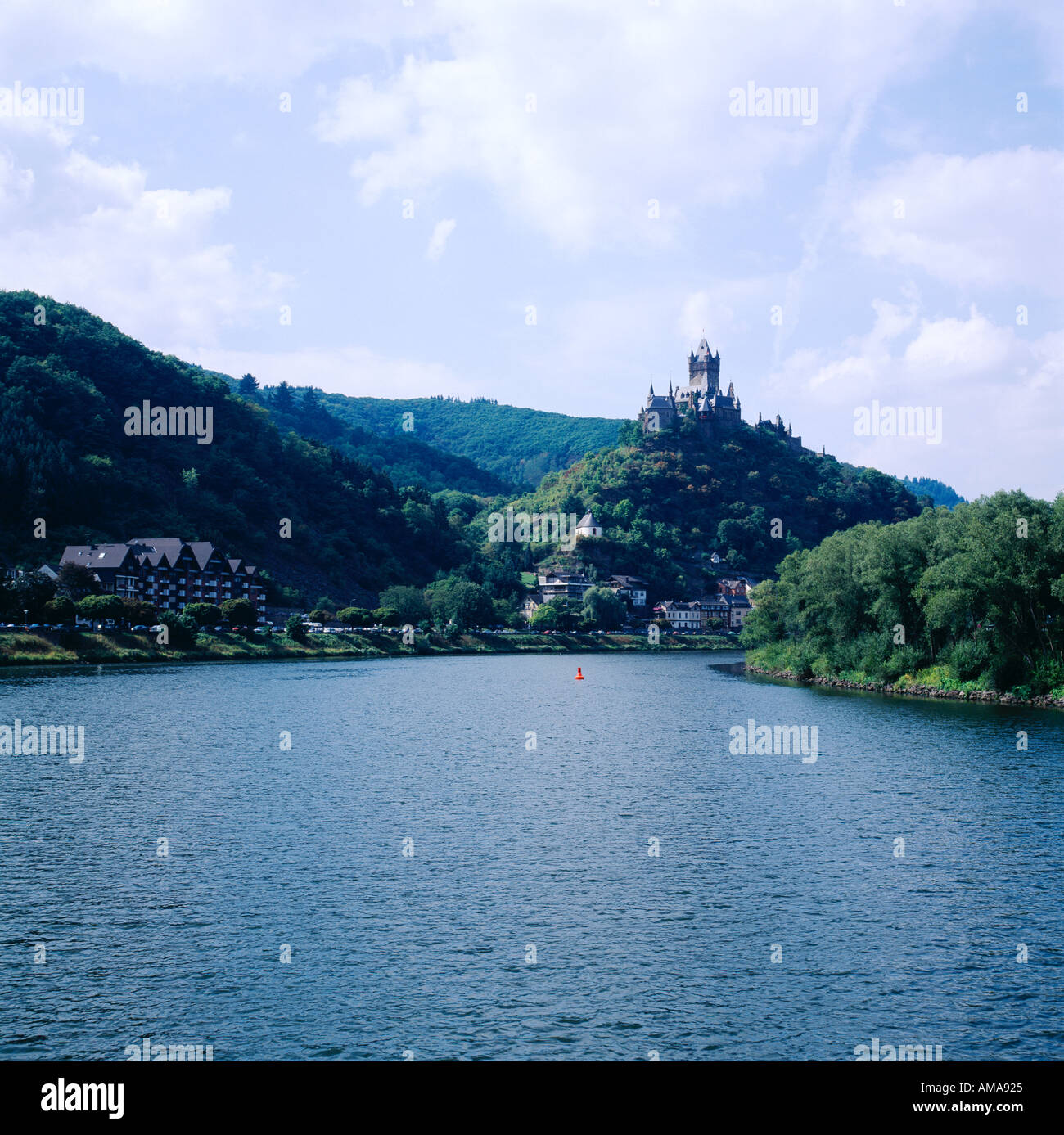 Burg castle overlooking Cochem am Mosel Germany Stock Photo - Alamy