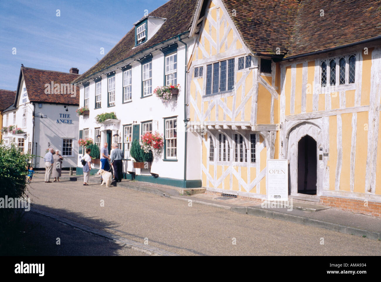 Medieval house Little Hall in Lavenham Suffolk in summer Enland Britain ...