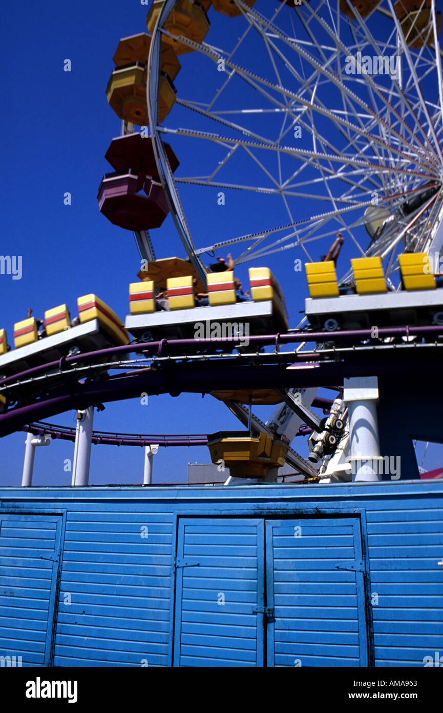 Santa Monica Pier with Ferris wheel Santa Monica California Stock Photo ...