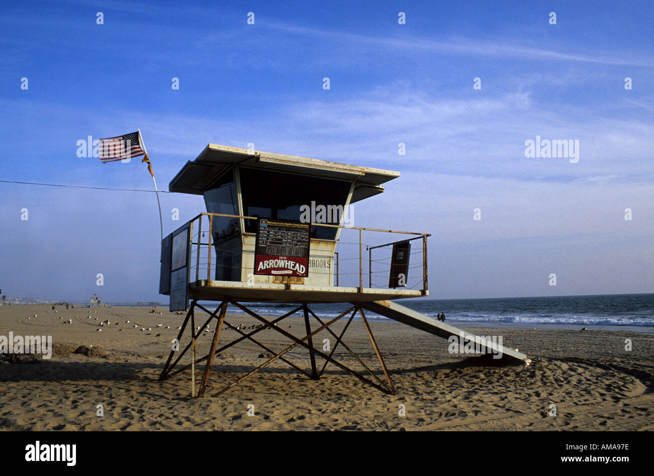 Lifeguard station Venice Beach Los Angeles Stock Photo - Alamy