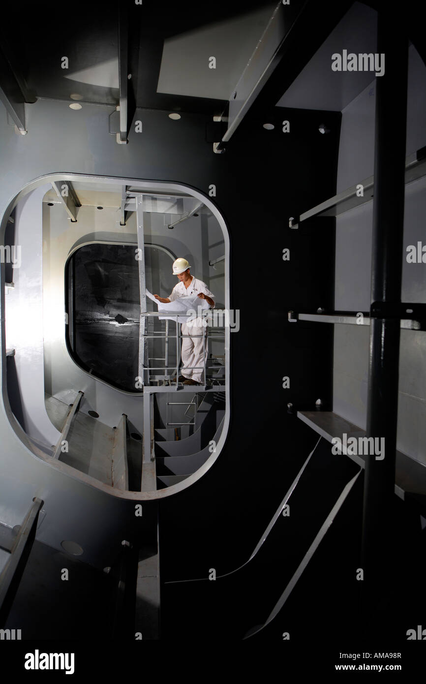 Ship Hold Inspection Shipbuilding Namtrieu Ship Yard North Vietnam Asia ...