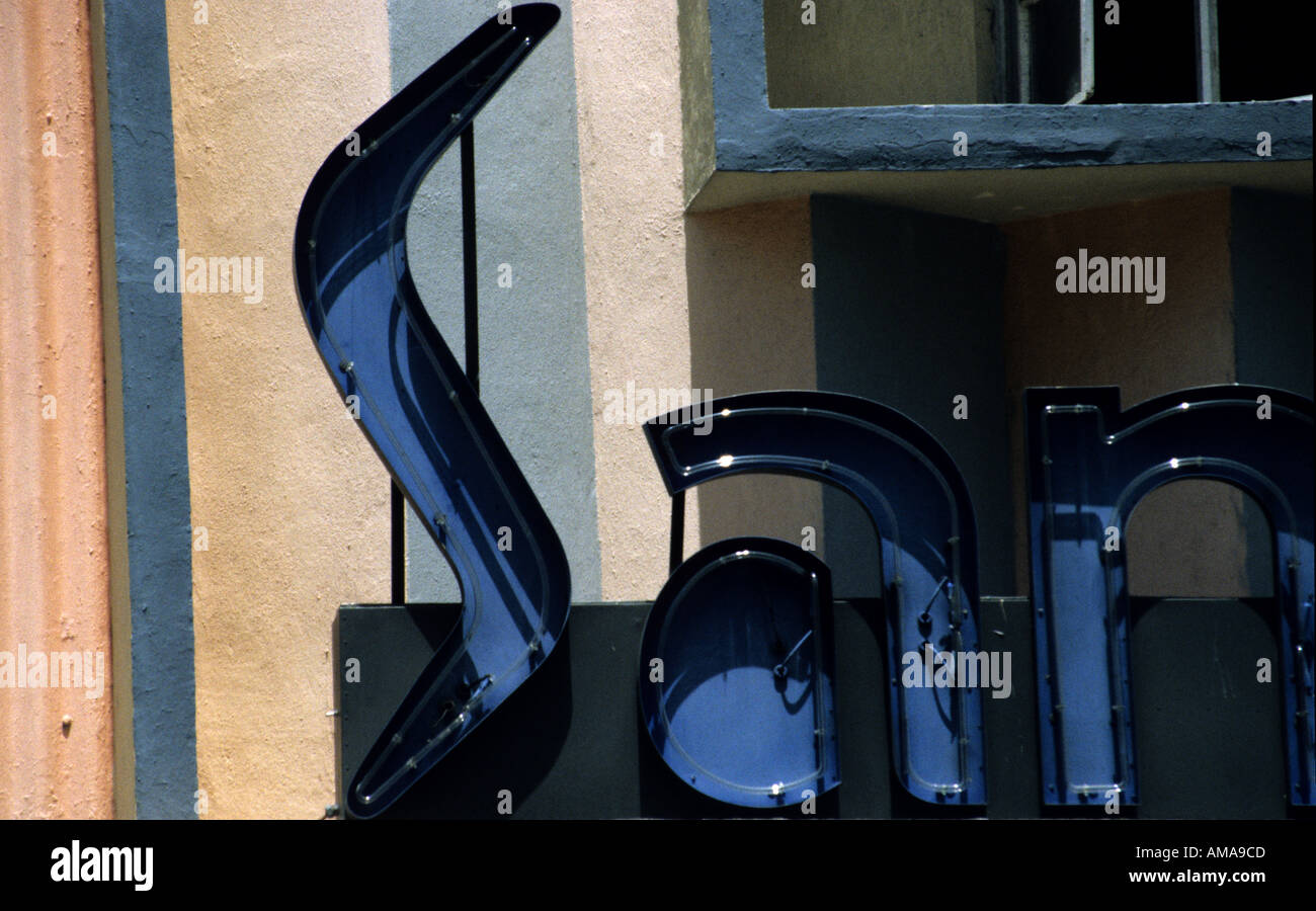 Hotel Art Deco sign Miami Beach Stock Photo - Alamy